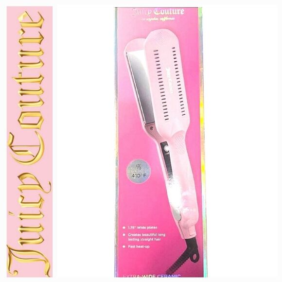 Juicy Couture | Hair | Juicy Couture Extra Wide Ceramic Flat Iron Pink ...